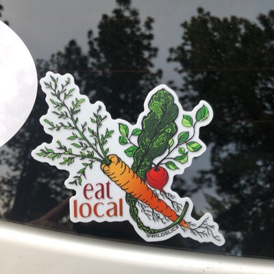 Eat Local Garden Sticker 3 & 4 Weatherproof and Durable, Veggies ...