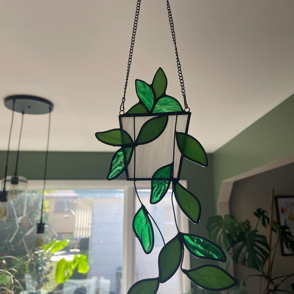 Hummingbird Stained Glass Window Hanging100% Handmade Window Decor ...