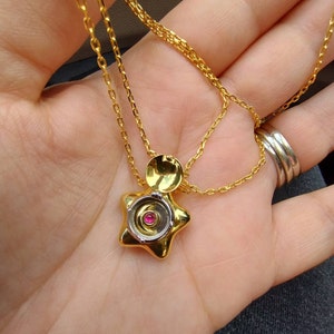 Star Locket Pendant Necklace 18mm - Etsy