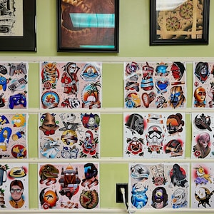 Pokemon Starters Tattoo Flash Art Print - Etsy