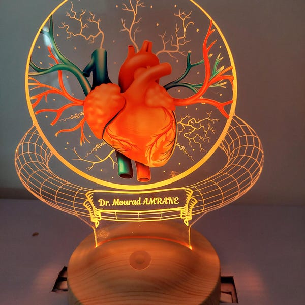 Cardiologist Gift 3D Led Lamp, Heart Specialist Doctor Gift ...