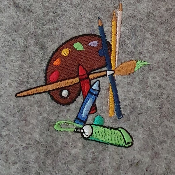 Artist's Color Pallet - Machine Embroidery Design, Painter Palette ...
