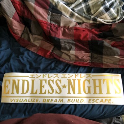 Endless Nights JDM Decal Sticker bumper Sticker, Windshield Sticker ...
