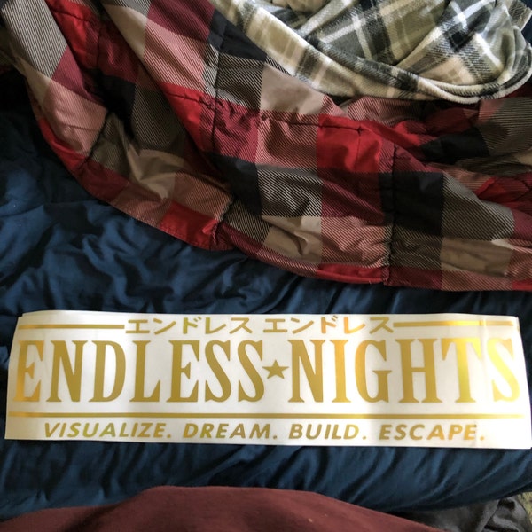Endless Nights JDM Decal Sticker (bumper Sticker, Windshield Sticker ...