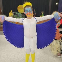 Blue Hornbill Costume Set / Felt Mask and Flappable Wings / Fly Like a ...