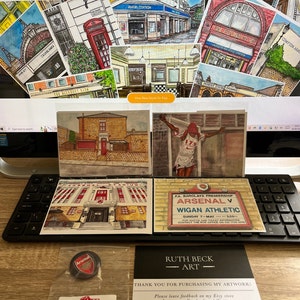 ARSENAL STADIUM HIGHBURY Islington Painted in Watercolour - Etsy UK