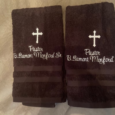 Embroidered Face Towels, Customized Face Towels, Minister Towels ...