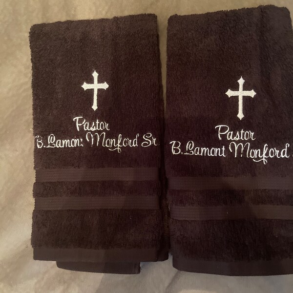 Embroidered Hand Towels, Minister Towels, Clergy, Church, Bible Verses ...