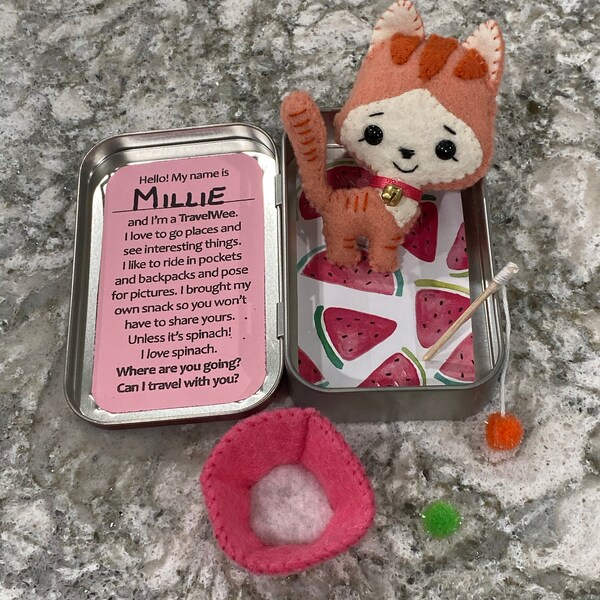 Felt Travel Wee Kitten and Cat Toy Altoid Tin Travel Toy - Etsy