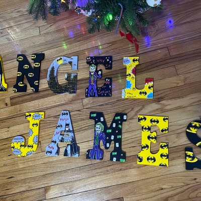 Hand Painted Batman Letters PER LETTER - Etsy