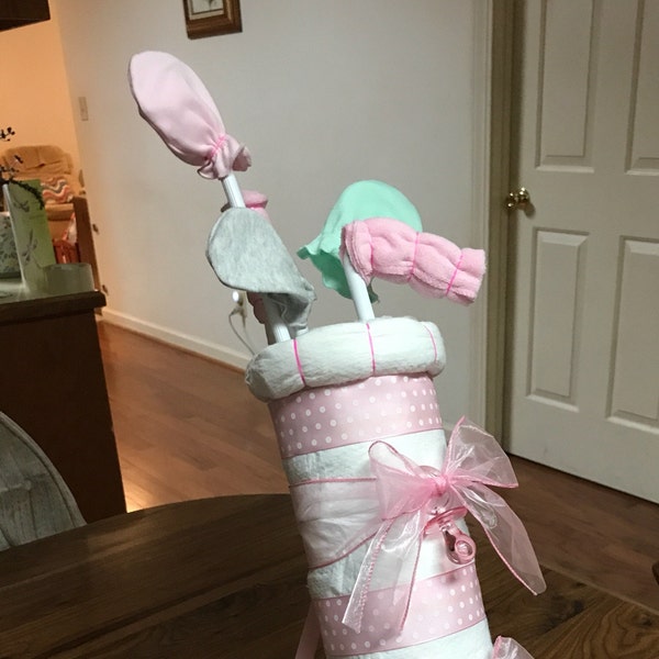 Instructions for Baby's 1st GOLF CLUB Set. Made From Diapers. Great ...