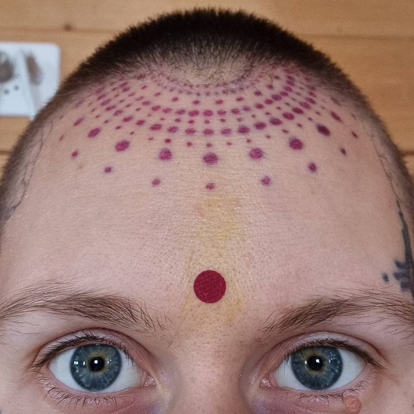 Red Color Teardrop Diamond Bindis, Makeup Bindis, Crystal Bindis, Face ...