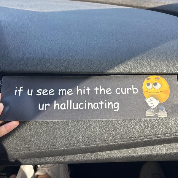 Funny Bumper Sticker "i Eat Drywall" Meme Car Sticker, Unhinged Gen Z ...