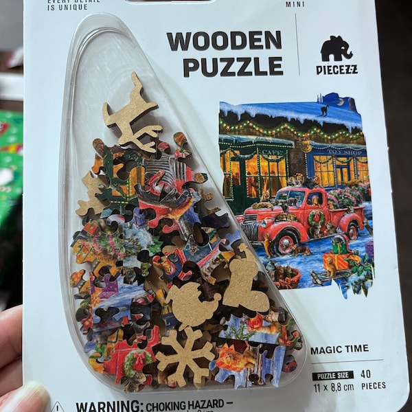 Jigsaw Puzzle Pocket Size 40 Pcs - Unique Gift Small Wooden Puzzle ...
