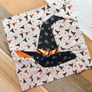 Witch Hat Quilt Block Pattern, 5 Sizes PDF Instant Download, Halloween ...