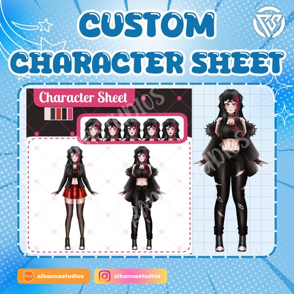 Custom Character Reference Sheet for Your Avatar | Custom Reference ...