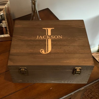 Personalized Wooden Gift Box, Engraved Name Box, Wooden Keepsake Box ...