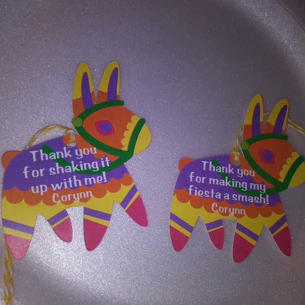 Piñata Party Tags. Fiesta Theme. Cinco De Mayo Party. Gift Tags. Favor ...