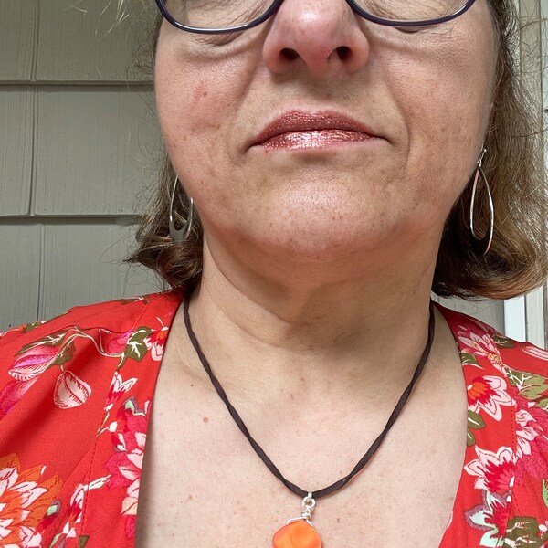 Magatama Stone Pendant, Crystal Gemstone Necklace,yellow Jade,red Agate ...