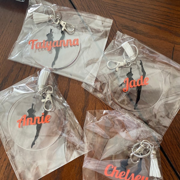 Personalized Dancer Keychains - Dance Team Cheer Squad Gift - 1 Acrylic ...