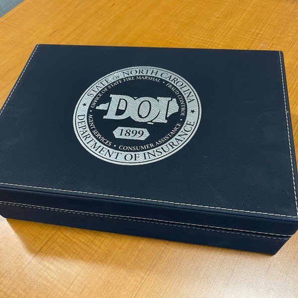 Personalized Engraved Leather Gift Box - Custom Gift for Keepsake ...