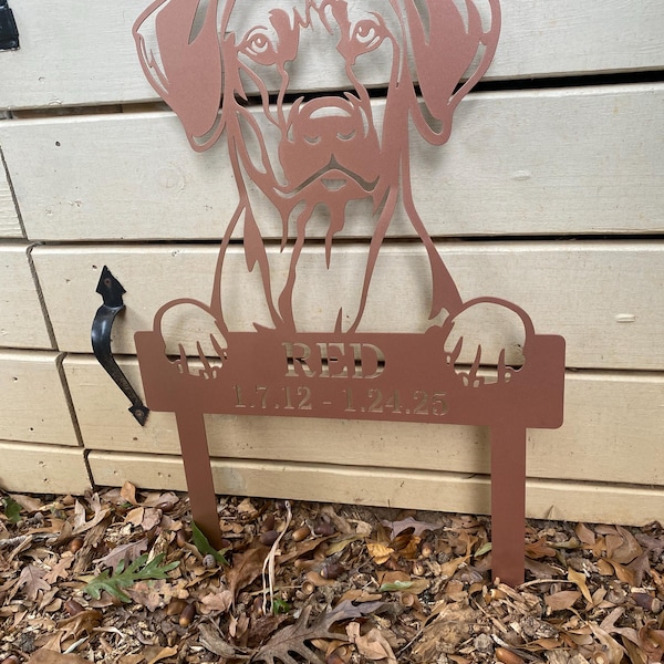 Custom Metal Rhodesian Ridgeback Sign | Metal Dog Breed Name Sign | 22 ...