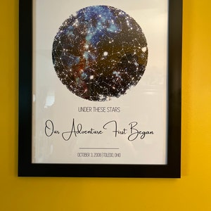 Star Map Print Custom by Date PRINTABLE Star Chart Poster - Etsy
