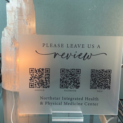 Personalized Business Leave a Review With 3 QR Codes, QR Code Sign ...
