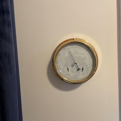 Tabic Solid Brass Barometer With Built in Hygrometer and Thermometer ...