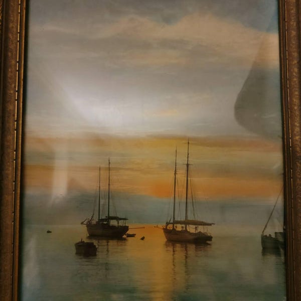 Antique Floral Plaster Picture Frame - Gold Colored - Victorian Frame ...