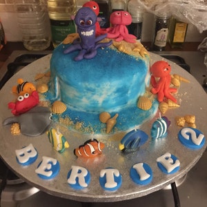 Edible Handmade Sea Creature Fish Underwater Birthday Cake | Etsy