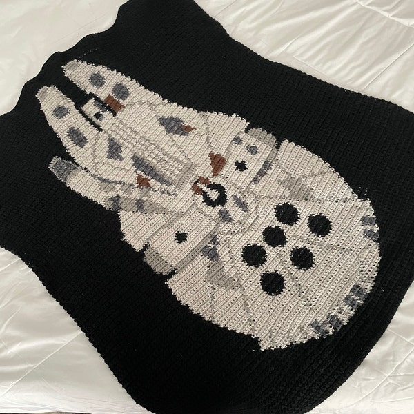 Crochet Pattern: Star Wars Millennium Falcon Afghan (PDF Instant ...