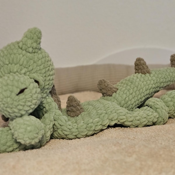 Crochet Dragon Toy,soft Snuggler Stuffed Dragon,newborn Baby Gift ...