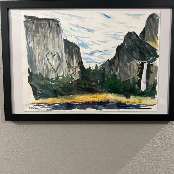 Yosemite El Capitan Heart, Merced River 5x7 Digital Print, Printable ...