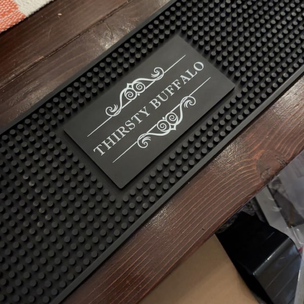 Fathers Day Gift Personalized Bar Mat Home Bar Idea Accessories ...
