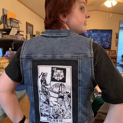 The Hanged Man Tarot Card Back Patch // Tarot Patch // Tarot Backpatch ...