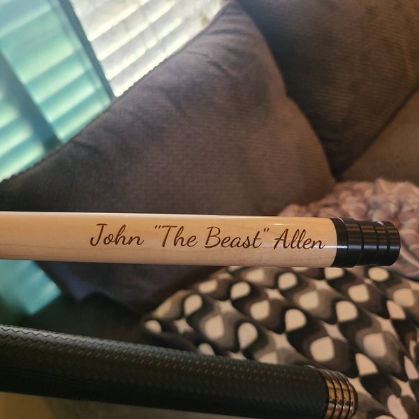 Two Piece Red and Blue Details With Wrap Pool Cue Stick With Custom ...