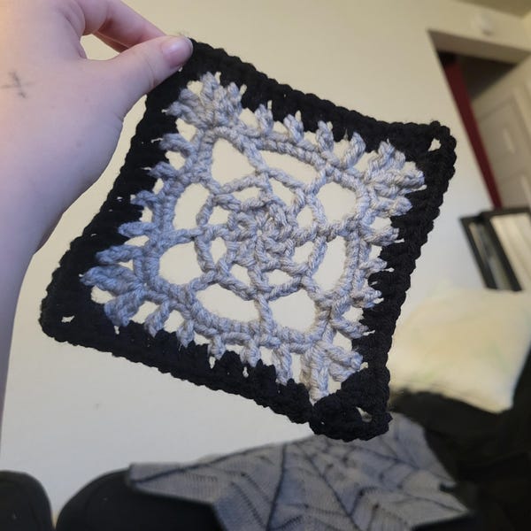 Cobweb Granny Square Magic Crochet Pattern PDF Instructions - Etsy