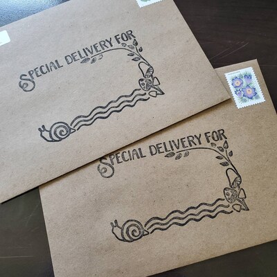 Snail Mail Delivery Rubber Stamp Snail Mail Stamp Pen Pal - Etsy