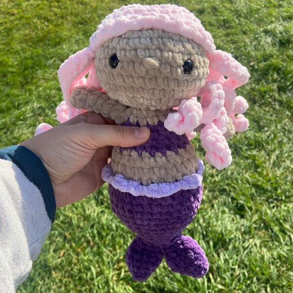 The Mini Merbabies Amigurumi Pattern, Crochet Mini Merbaby Plushie ...
