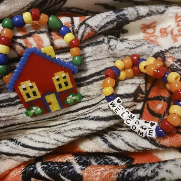 Handmade Welcome Home Wally Darling Puppet Show House Kandi Beaded ...