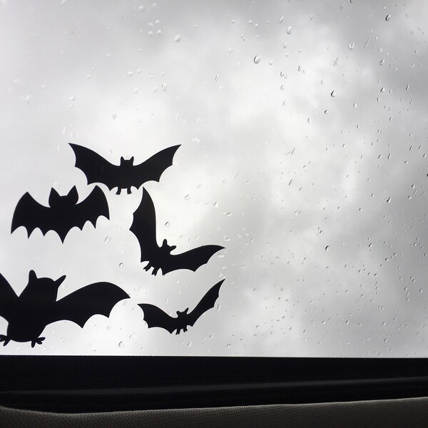Bat Vinyl Decal Set - 12 Halloween Bat Decals - 3 Size Options - Bat ...