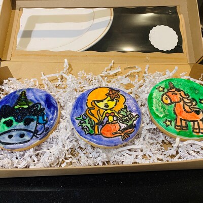 Paint Your Cookie Kit Color Your Cookie Kit Mermaid Unicorn Cookie Kit ...
