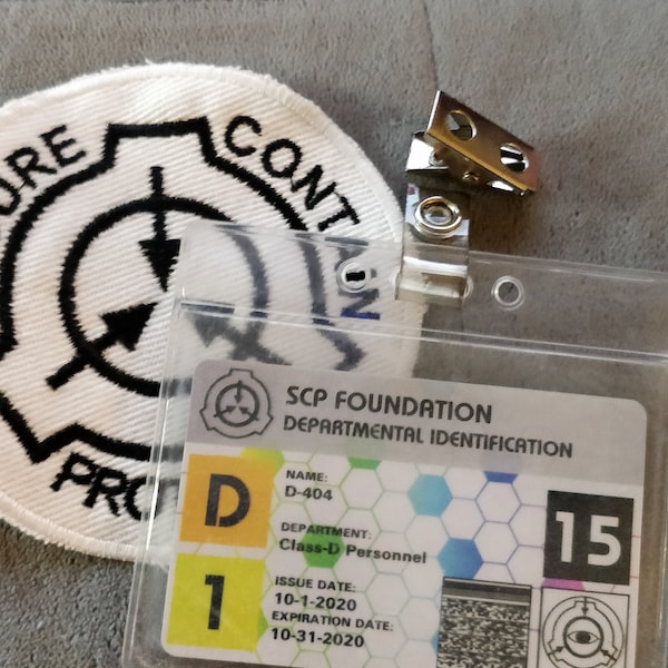 SCP Foundation Departmental ID Card / Badge - Customized With Your ...