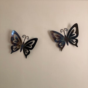 Beautiful Torch-colored Metal Butterfly Wall & Garden Decor Butterfly ...