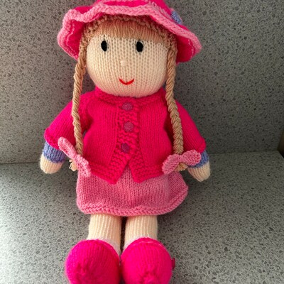 Basic Doll Knitting Pattern 33cm 13 Inch Doll Body Base Worked Flat on ...