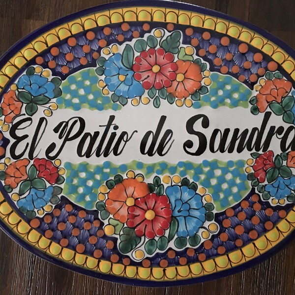 Personalized Talavera Tile Sign, Authentic Mexican Decor, Housewarming ...