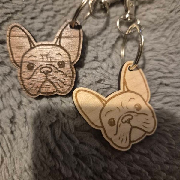 Frenchie Keyring - Personalised Pet Keyring French Bulldog | Memory ...