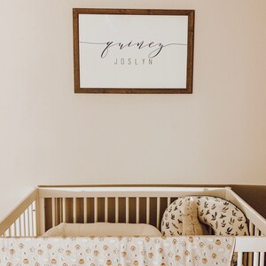 Custom Name Printable, Above Crib Name Sign, Nursery Decor, Last Name ...