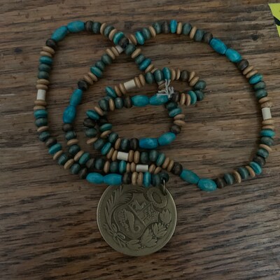 GREECE 2000 GREEK Eaahnikh Ahmokpatia Coin Pendent on a 24 - Etsy